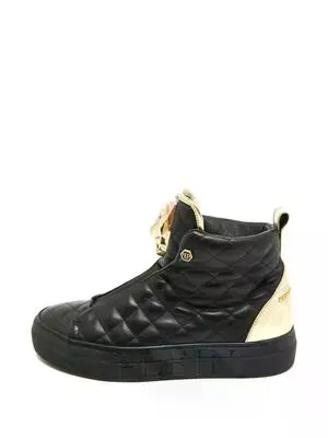 Philipp Plein Quilted Crystal-embellished Sneakers - Black
