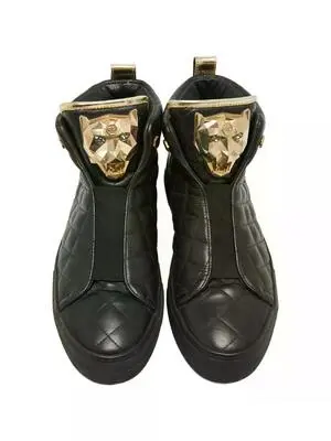 Philipp Plein Quilted Crystal-embellished Sneakers