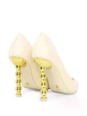 KAT MACONIE Lydia Chain-link Heel Pumps - White