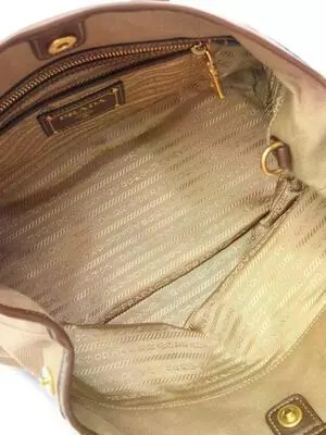 Prada 2010s Logo Jacquard Tote Bag