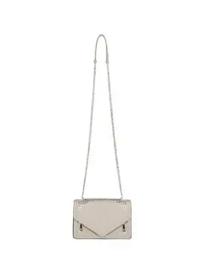 KAT MACONIE Evelyn Stud-embellished Leather Shoulder Bag - Grey
