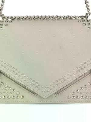 KAT MACONIE Stud-embellished Leather Shoulder Bag - Grey