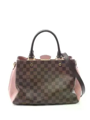 LOUIS VUITTON Brittany Damier Ebène Magnolia Tote Bag - Brown
