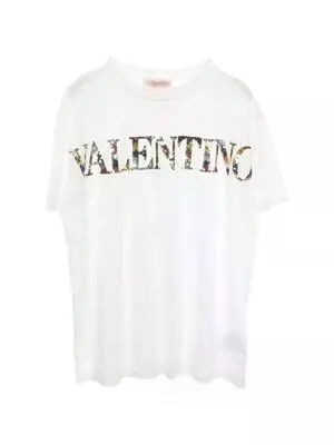 Valentino Garavani 2010s Sequin Logo T-shirt - White