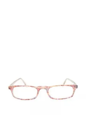 SOCIEL Abstract-pattern Rectangle-frame Glasses - Pink