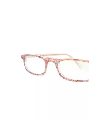 SOCIEL Abstract-pattern Rectangle-frame Glasses