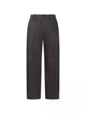 STUDIO TOMBOY Drawstring-waist Cotton Trousers - Grey