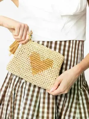 Aerin Small Heart Clutch Bag
