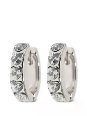 Bimba Y Lola Heart Brass Earrings - Silver