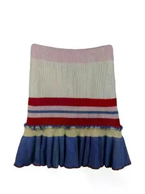 Alexander McQueen Ruffle-trim Cable-knit Midi Skirt