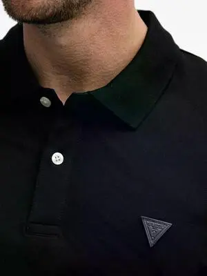 Guess Logo-patch Cotton Polo Shirt