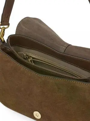GIANNI CHIARINI Helena Round Suede Shoulder Bag