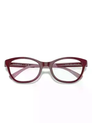 Emporio Armani Oval-frame Glasses - Red