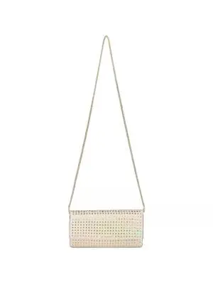 KAT MACONIE Victoria Stud-embellished Chain-link Shoulder Bag - White