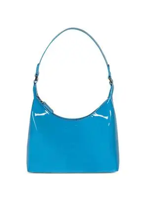 GLYNIT Molly Patent-leather Top-handle Shoulder Bag - Blue