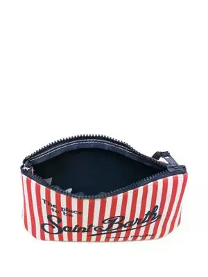 MC2 SAINT BARTH Aline Striped Clutch Bag - Red
