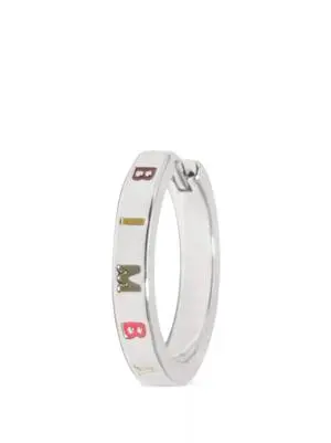 Bimba Y Lola Tone Hoop Earrings - Silver