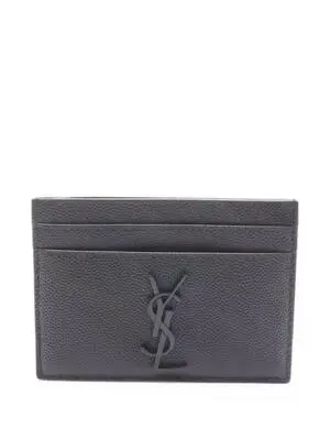 Saint Laurent Cassandre Card Case - Black