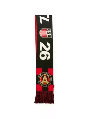 Wish Logo-knit Fringed Scarf