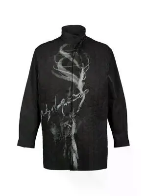 Yohji Yamamoto Logo-print Padded Coat