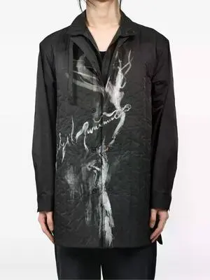 Yohji Yamamoto Logo-print Padded Coat