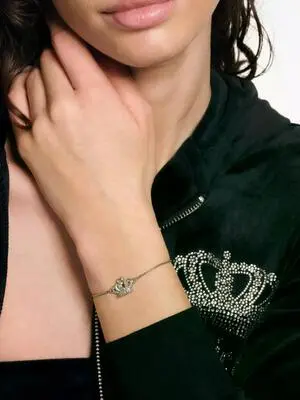Juicy Couture Icon Crown-detail Adjustable Bracelet - Silver