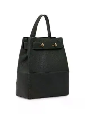 SILVIAN HEACH Pebbled Leather Turn-lock Backpack