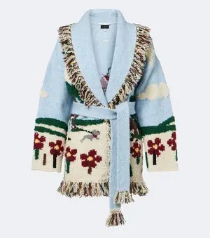 Alanui Casa Intarsia Wool-blend Cardigan