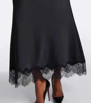 SELF-PORTRAIT Lace-trimmed Belted Blazer Dress