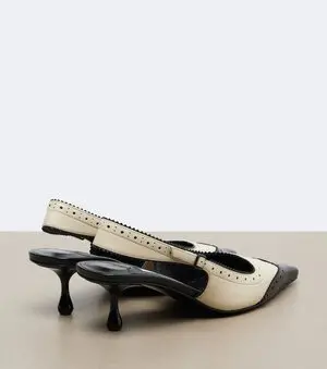 JIMMY CHOO Amel Leather Slingback Pumps