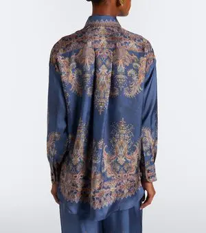 Zimmermann Valiant Paisley Silk Satin Blouse