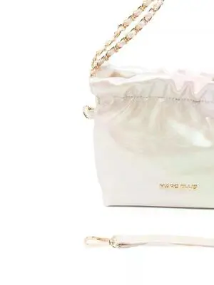MARC ELLIS Ava Pearl Chain-link Shoulder Bag - Neutrals