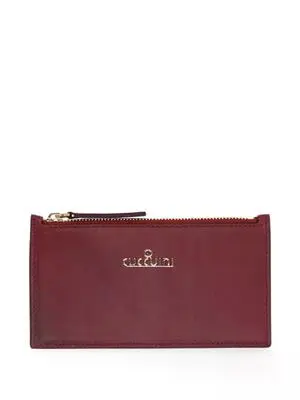 GIANNI CUCCUINI Logo-plaque Zipped Wallet - Red
