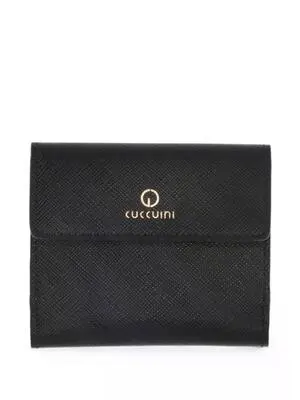 GIANNI CUCCUINI Logo-print Saffiano-leather Wallet - Black
