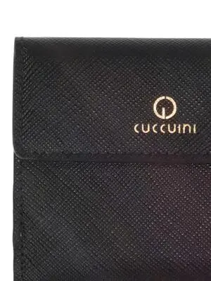GIANNI CUCCUINI Logo-print Saffiano-leather Wallet