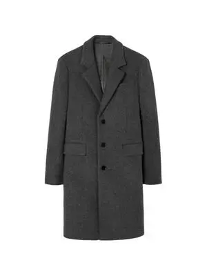 Burberry Single-breated Wool Coat