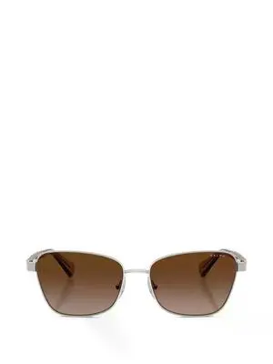 POLO RALPH LAUREN EYEWEAR Braided Square-frame Sunglasses - Silver