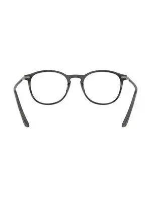 Giorgio Armani Striped Round-frame Glasses
