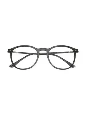 Giorgio Armani Striped Round-frame Glasses