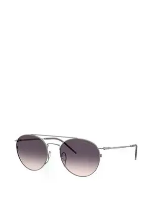 Giorgio Armani Round-frame Double-bridge Sunglasses