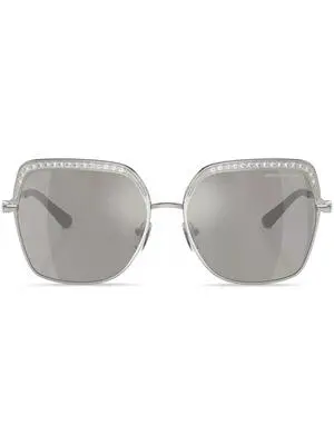 Michael Kors Crystal-embellished Oversize-frame Sunglasses