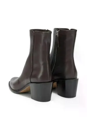 POMME D´OR Side-zip Leather Ankle Boots