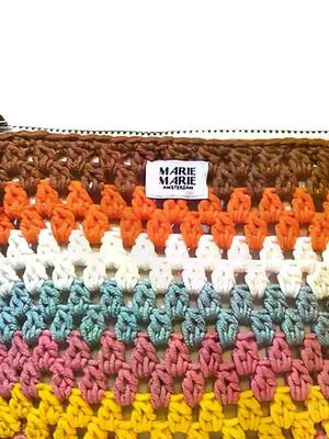 MARIE MARIE AMSTERDAM Moi Crochet-knit Pouch Bag - Neutrals