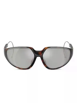 Moncler Shield-frame Sunglasses - Brown