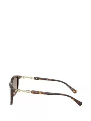 Emporio Armani Tortoiseshell-effect Rectangle-frame Sunglasses
