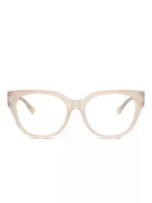 JIMMY CHOO Square-frame Glasses - Brown