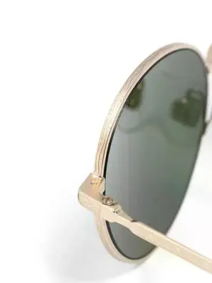 POLO RALPH LAUREN EYEWEAR Logo-engraved Round-frame Sunglasses