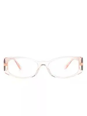 Versace Medusa-motif Rectangle-frame Glasses - Neutrals