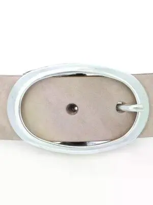 BGM LABEL Oval-buckle Leather Belt