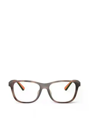POLO RALPH LAUREN EYEWEAR Tortoiseshell-effect Rectangle-frame Glasses - Brown
